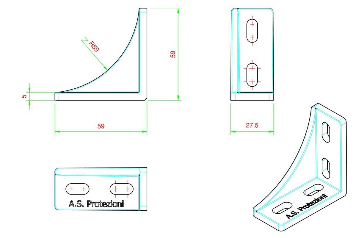 Angolare in ferro - Squadrette angolari - Squadra fissaggio