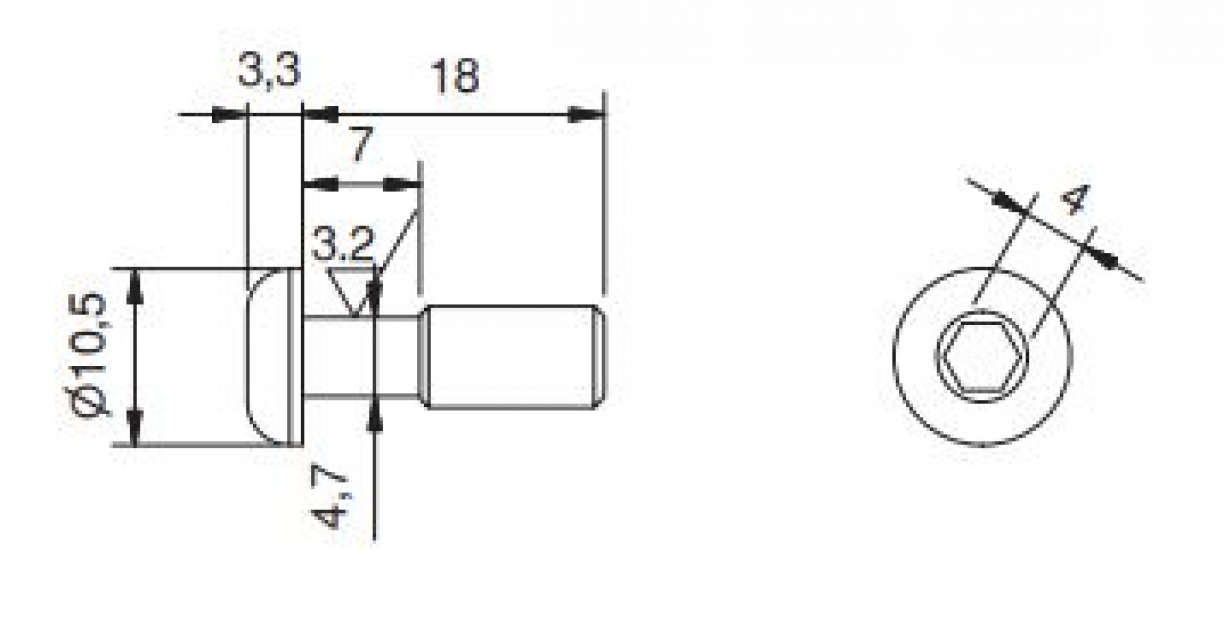 Vite imperdibile TBEI - M6 - 10.9 | Viti speciali
